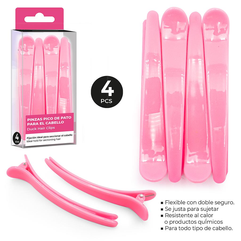 Pinzas Pico De Pato Para El Cabello 4 Pcs La Valiente Beauty Shop